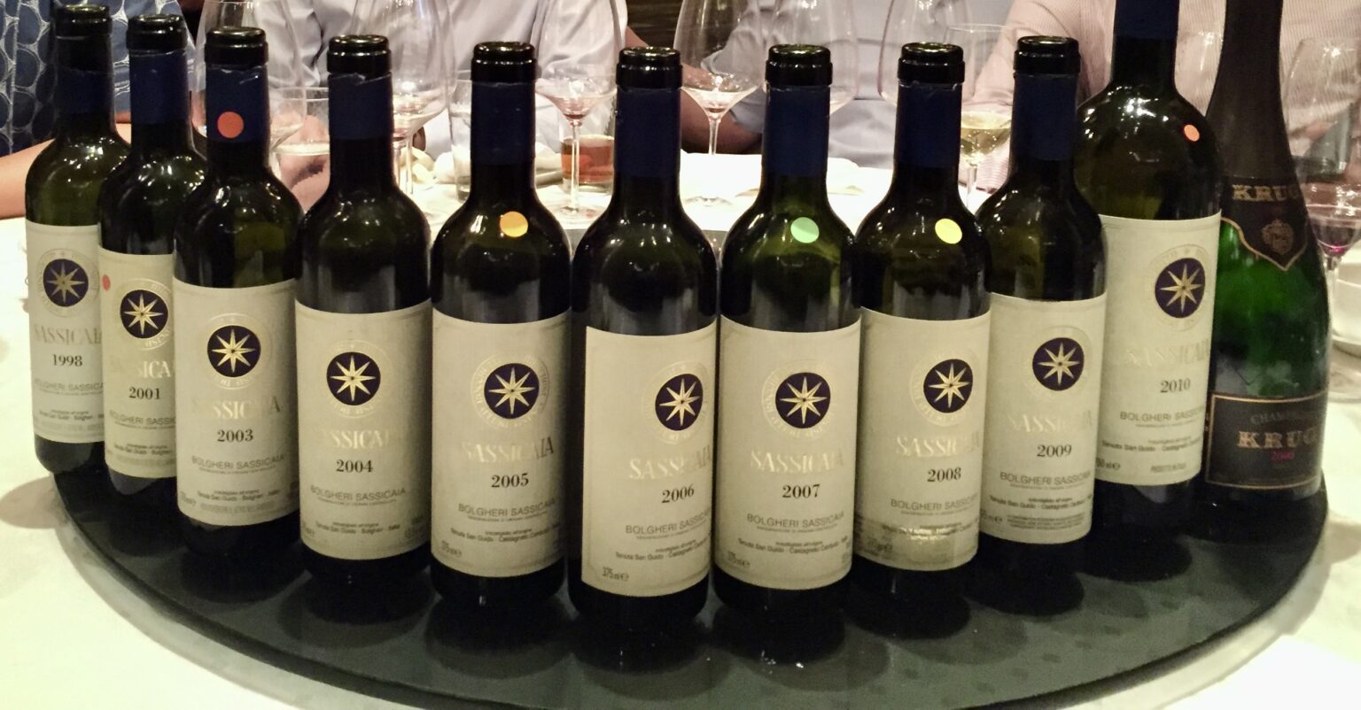 Tenuta San Guido, Sassicaia vertical 1998 – 2010 – winelens.com